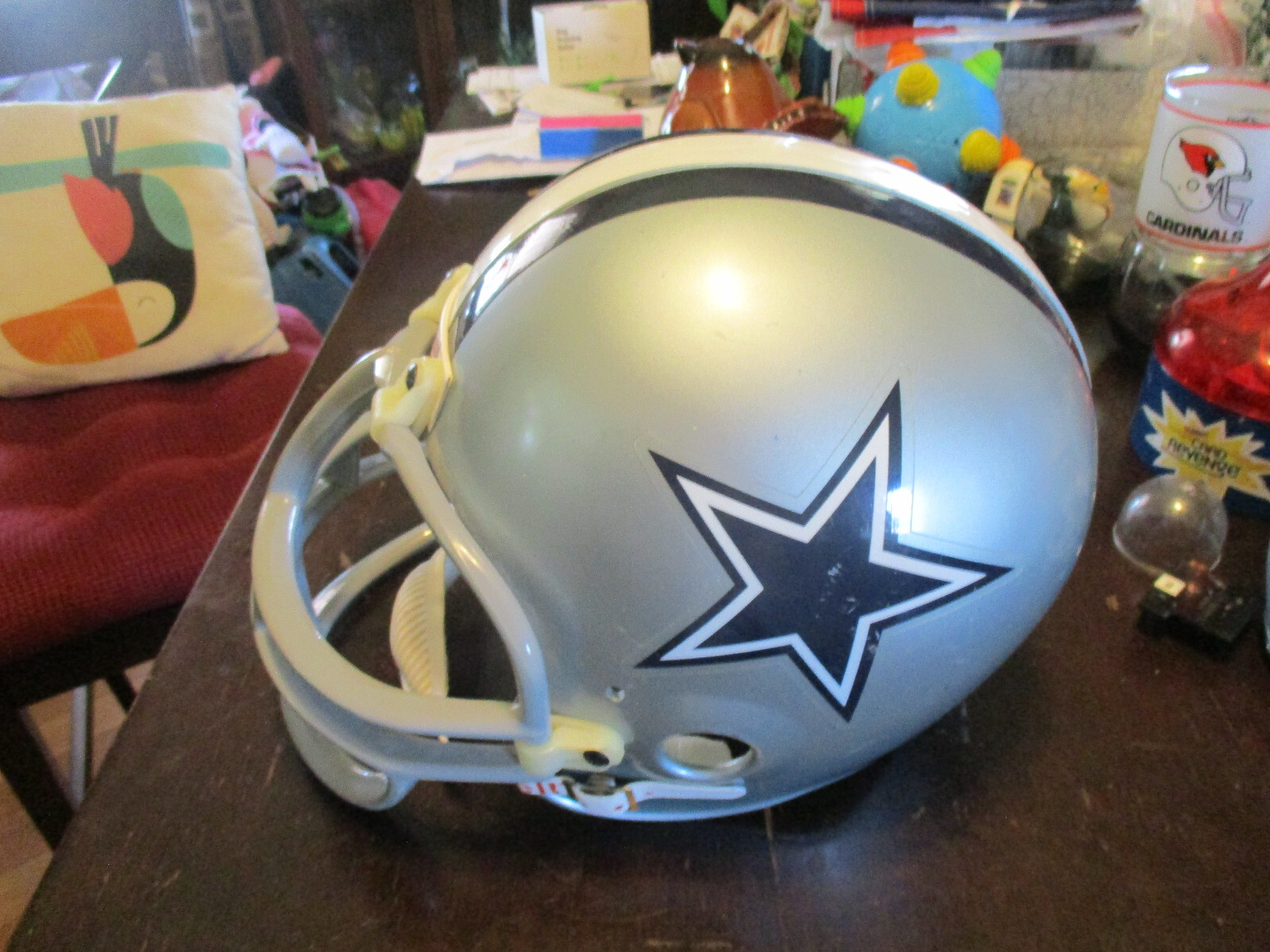 VTG.,RIDDELL NFL DALLAS COWBOYS FULL SIZE LG. FOOTBALL HELMET,PADDING ...