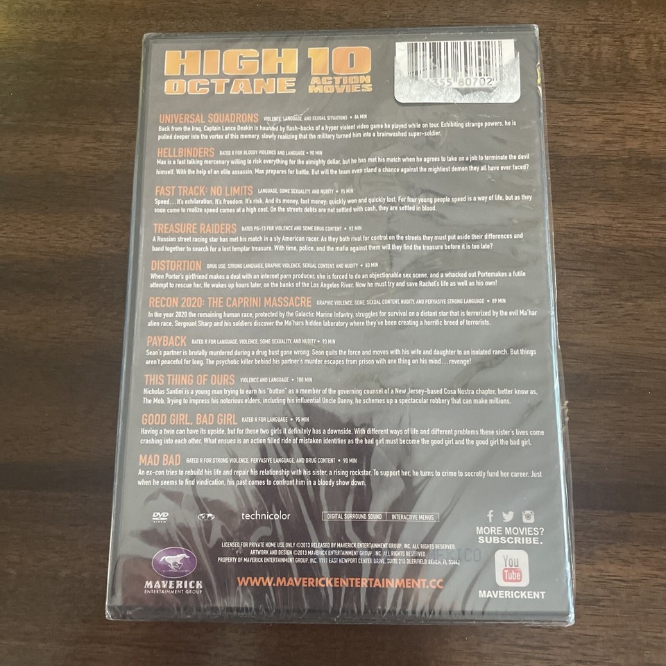 High Octane 10 Action Movies (DVD, 2013, 2 Disc Set) V | eBay