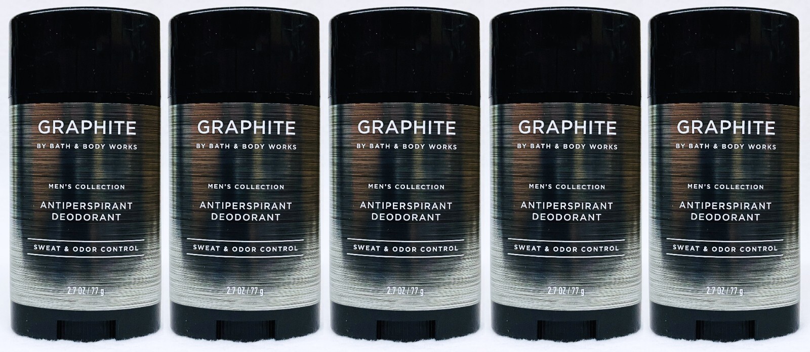 5 Bath & Body Works GRAPHITE FOR MEN Deodorant Stick Sweat Odor Control ...