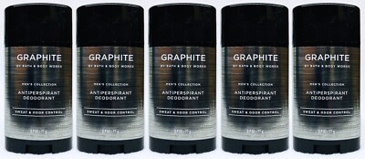 5 Bath & Body Works GRAPHITE FOR MEN Deodorant Stick Sweat Odor Control ...