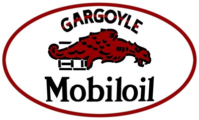 Gargoyle Mobiloil Mobil Motor Oil Gas Oval Metal Sign | eBay