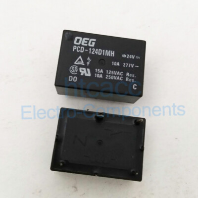 PCD-124D1MH OEG Power Relay 15A 24VDC 4 Pins 5pcs | eBay