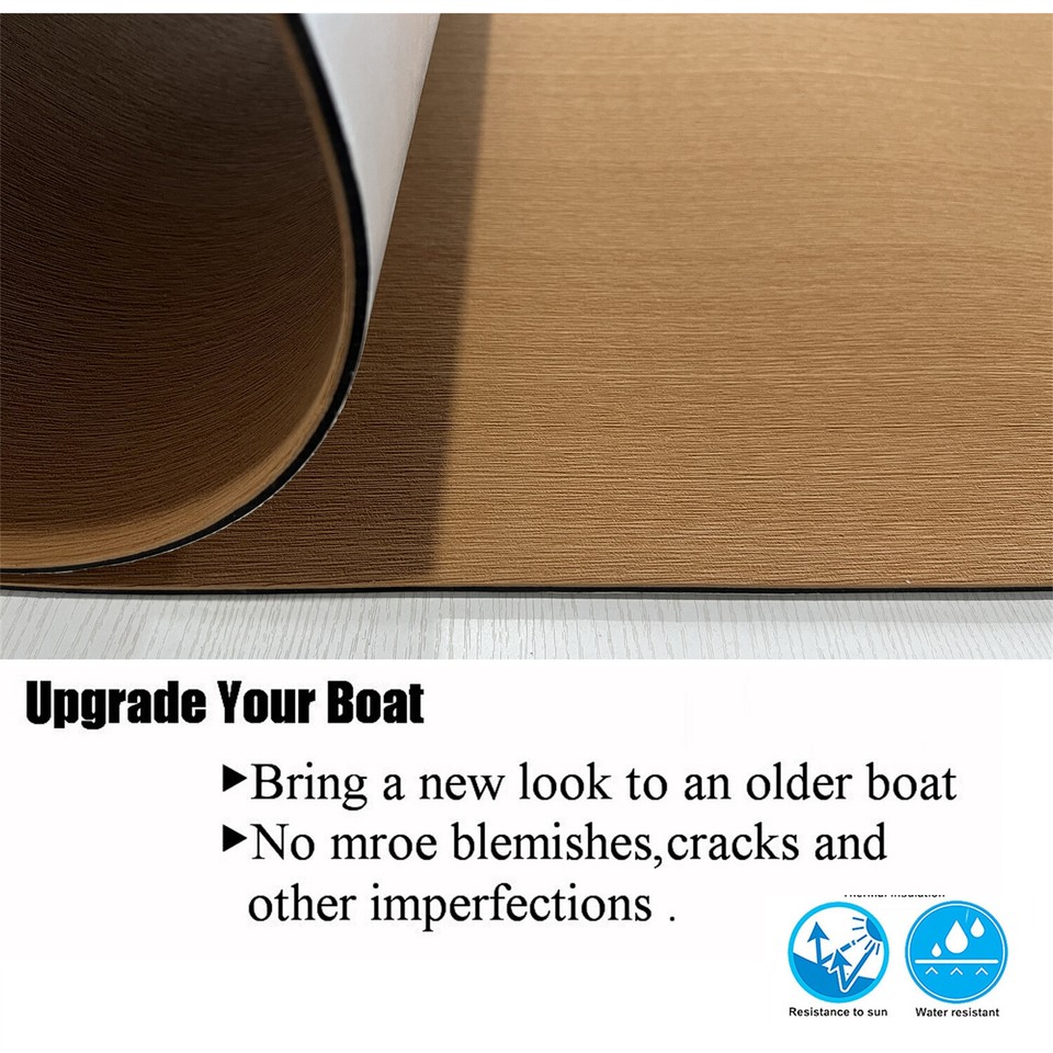 Plain Brown Boat flooring EVA Foam Decking Sheet , Marine Carpet for ...