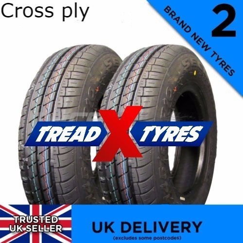 2x NEW 145/80B10 Cross Ply Two 145r10 145 80 10 Tyres Fitting Available ...