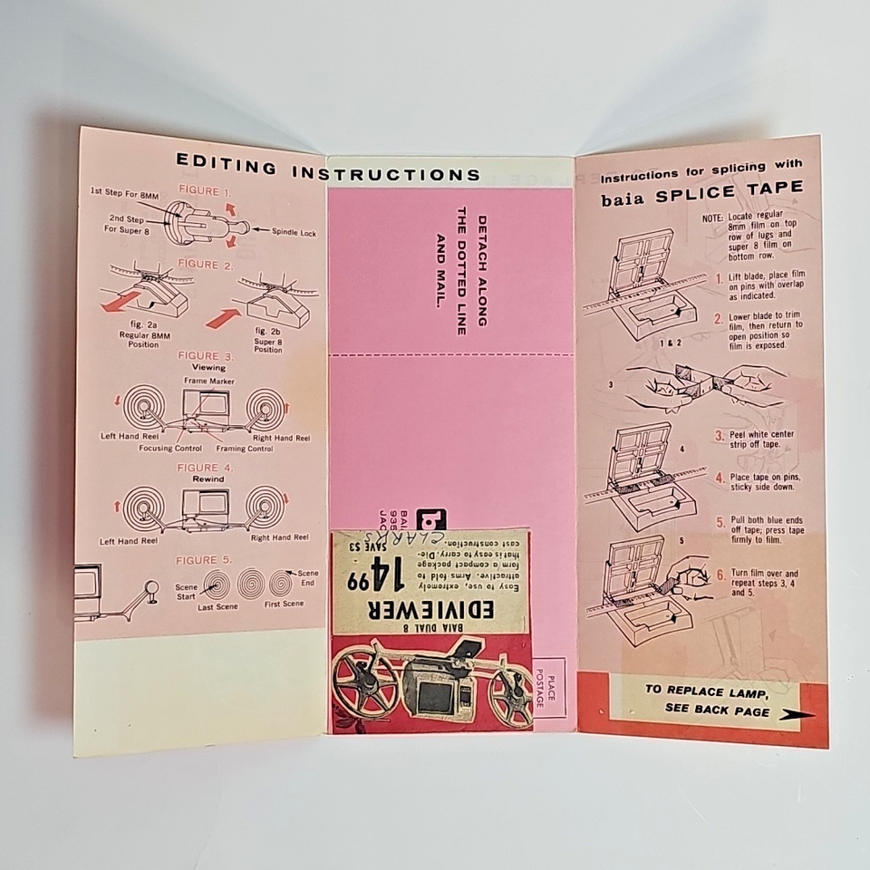 Baia Dual 8 Ediviewer II Model 07200 8MM Super Illustrated Pamphlet ...