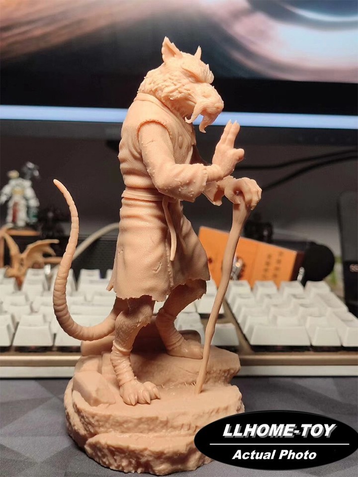 Anime Splinter Rat master take Walking stick Statue Resin 3D Print GK ...
