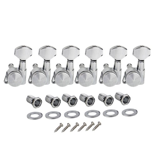 Set Left Handed Guitar Locking Tuners Tuning Pegs Keys Machine Heads 6L ...