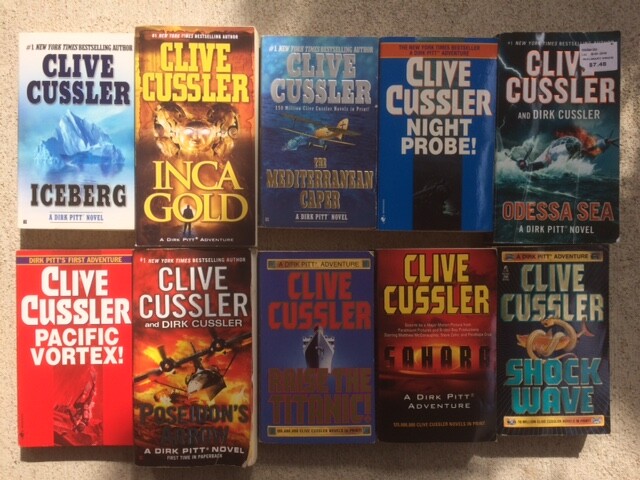 Dirk Pitt complete series 1-27 set Clive Cussler adventure novel PB lot ...