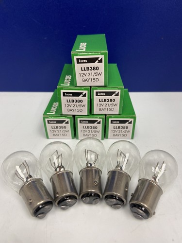 5X LUCAS R 380 LLB380 12V 21W/5w STOP/TAIL LIGHT BULBS | eBay UK