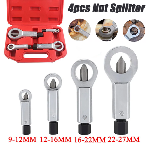 4pc Nut Splitter Seized Damaged Broken Bolt Nuts Cutter Remover 9mm to ...