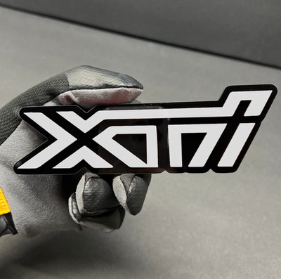 "XTI" JDM Emblem Pair – 2pc 3D White Acrylic Fender Badges – Racing ...