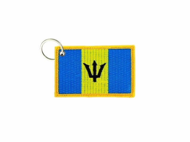 Keychain Keyring Embroidered Embroidery Patch Double Sided Flag ...