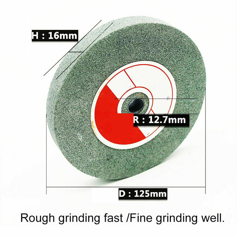 5 "Grinding Wheel Fine Medium Coarse Grit 46-100 Double Grinder Whet ...