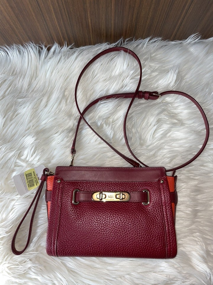 COACH Small Colorblock Swagger Convertible Crossbody Wristlet | eBay