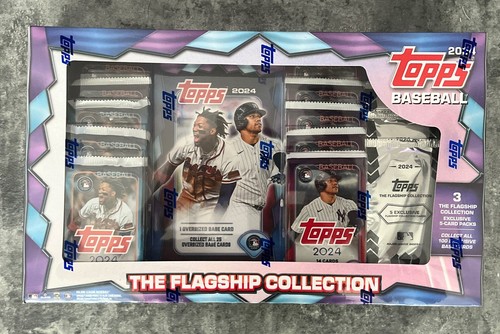 Topps Baseball 2024 Series 1 & 2 THE FLAGSHIP COLLECTION Box w/ Jumbo ...