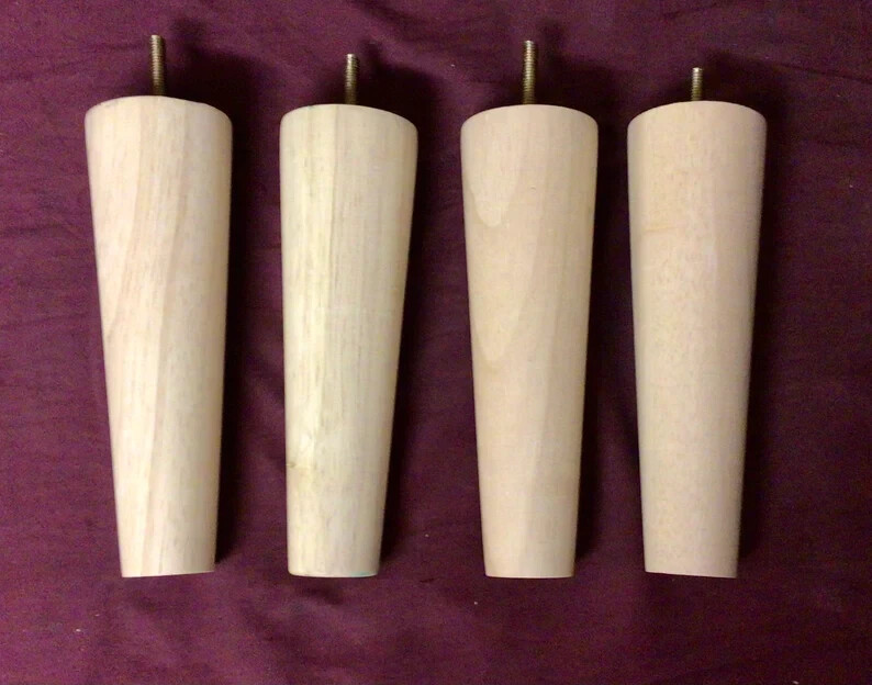 Package of 4 Unfinished 8 Inch Maple Furniture Legs. LT8215 | eBay