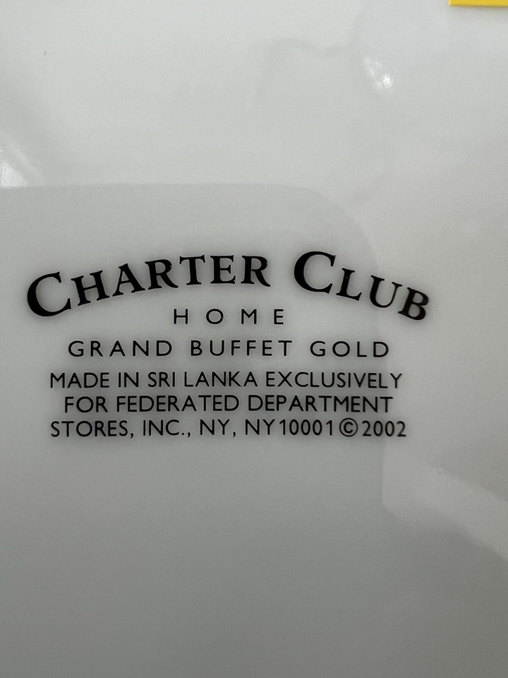 Charter Club GRAND BUFFET GOLD Dinner Plate | eBay