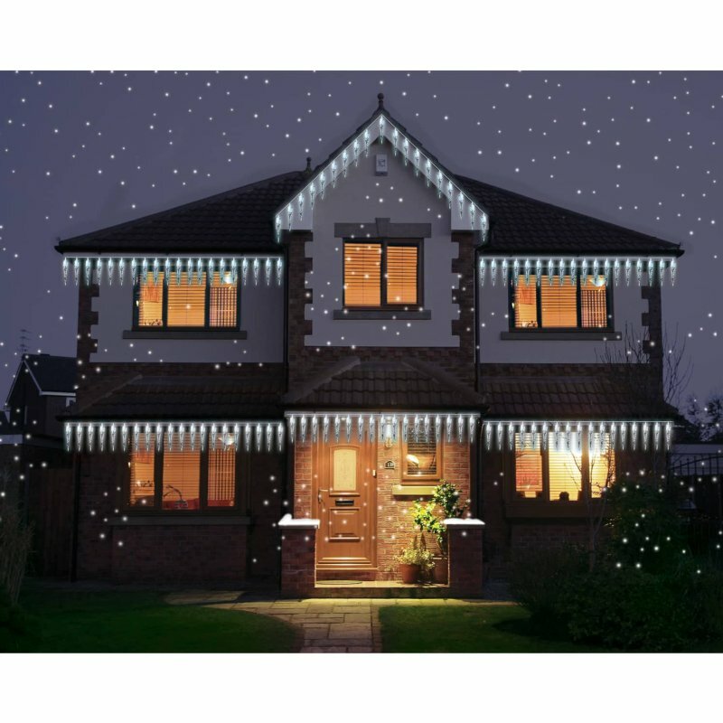 Christmas Decoration LED Chaser Lights Icicle Snowing Xmas indoor ...