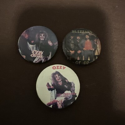 Lot Of 3 - Ozzy Osbourne Pin / Button Set | eBay