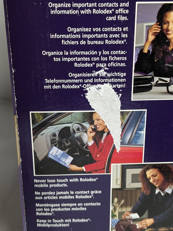 Rolodex Office Card File File Storage Organizer Wood Oak Finish Table ...