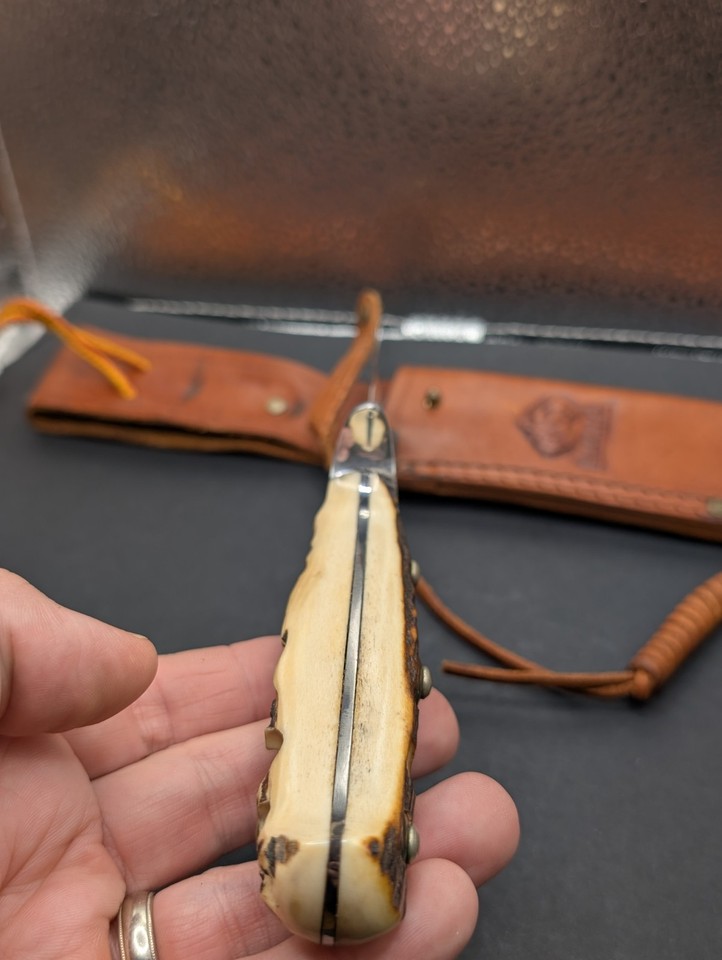 PUMA Germany 6393 SKINNER Hunting Knife ~ Sambar Stag Handle ~ Orig ...