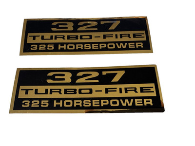 CHEVROLET 327 TURBO-FIRE 327 TURBO FIRE 325HP VALVE COVER DECALS ...