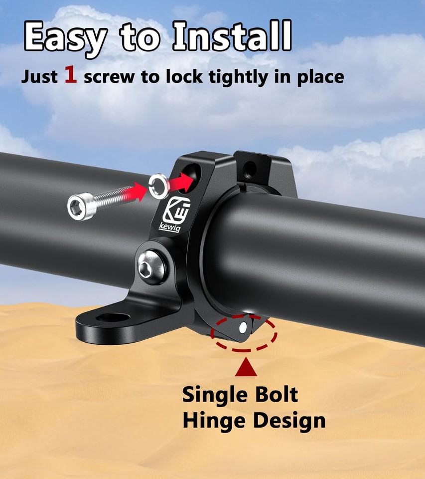 2 PCS UTV Whip Light Mounts, Sturdy Aluminium Alloy UTV Whip Flag ...