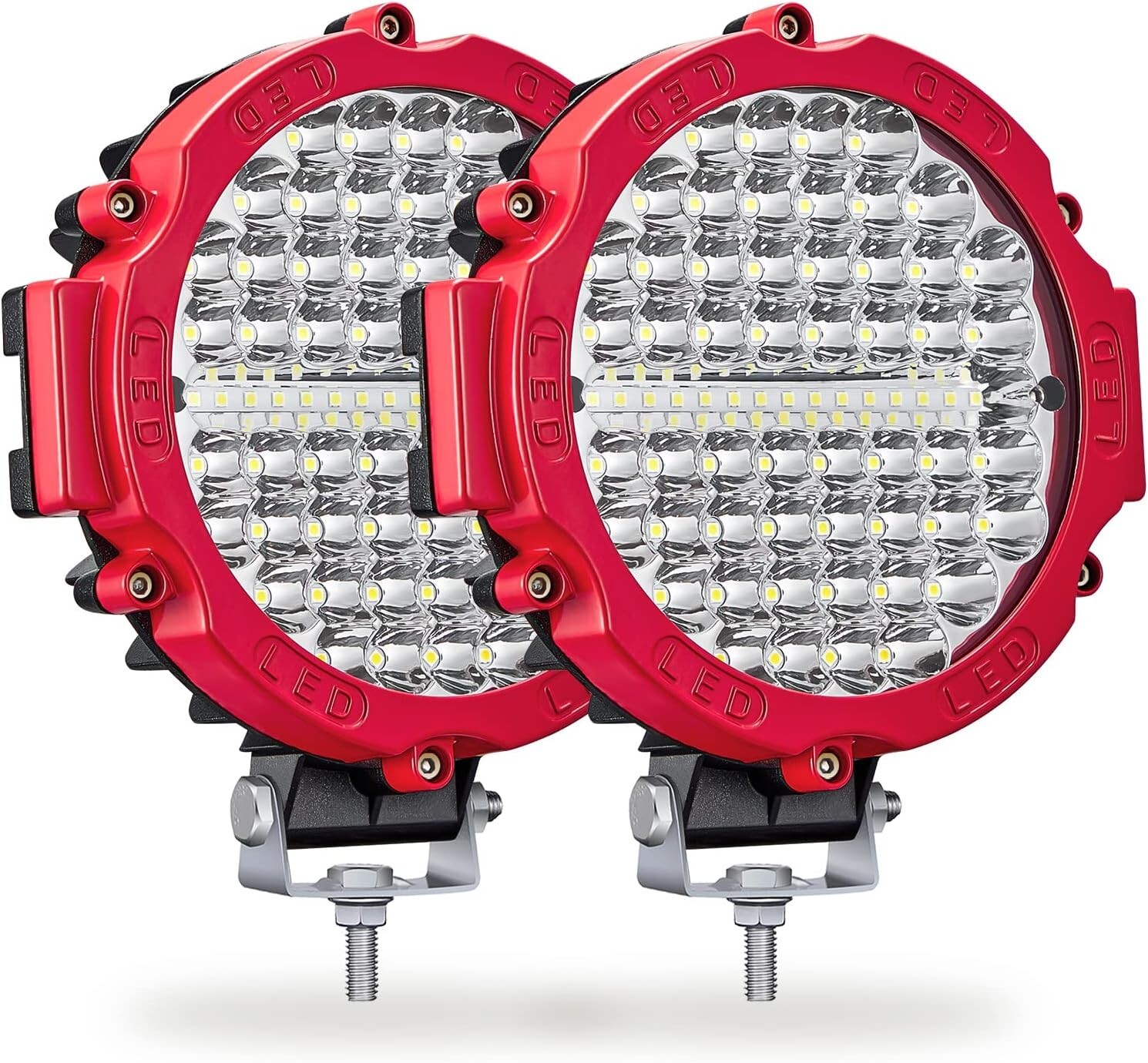 Lightboss Round LED Light Pods 7Inch 210W 21000lm LED Offroad Driving ...