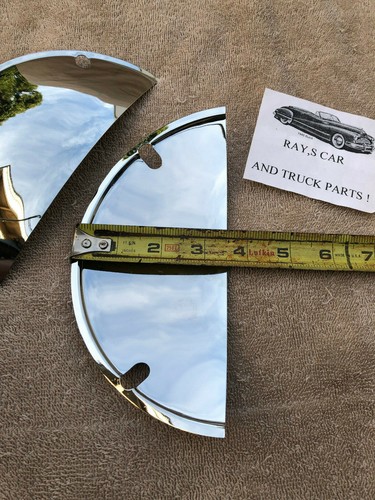 Chrome Vintage Style Half Moon Head Light Covers | Set Of | Vintage Part