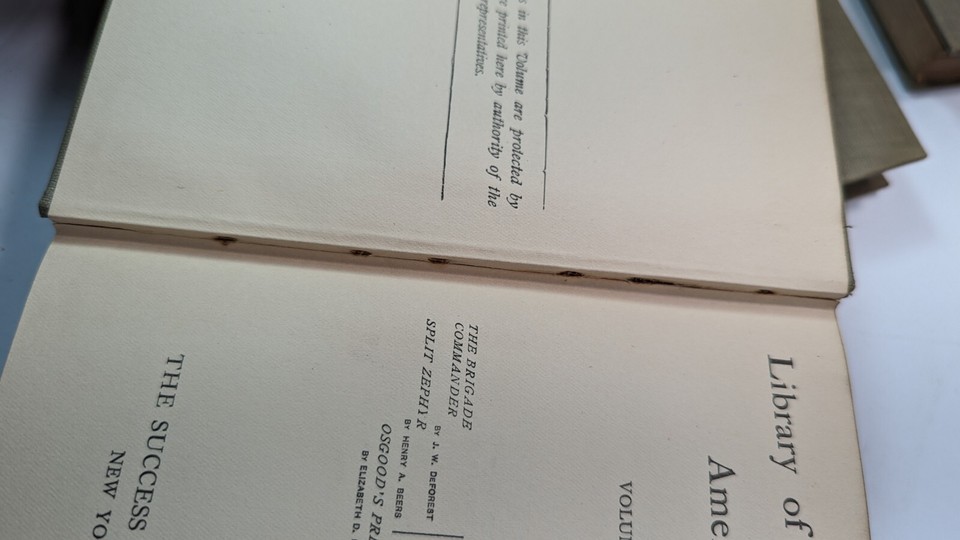 Library of American Fiction Set 1 - 10 copyright 1904 Charles Scribner ...