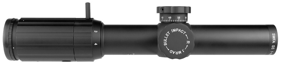 SWFA 1-4x24 SS - Illuminated MIL-Quad DM Reticle, 30mm, .1 MIL Clicks ...