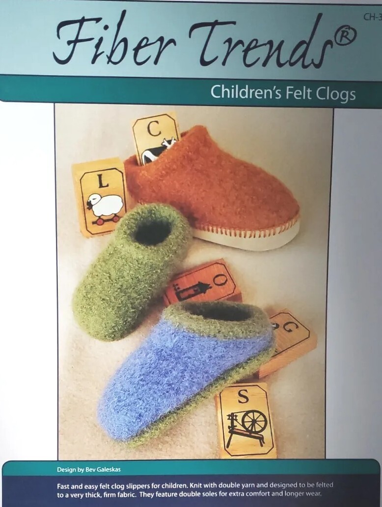 FIBER TRENDS CHILDREN'S FELT CLOGS PATTERN CH-38 | eBay