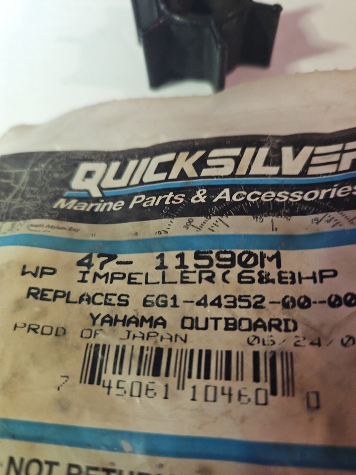 Genuine Mercury Quicksilver 47-11590M Impeller OEM NOS MQ6/7 | eBay