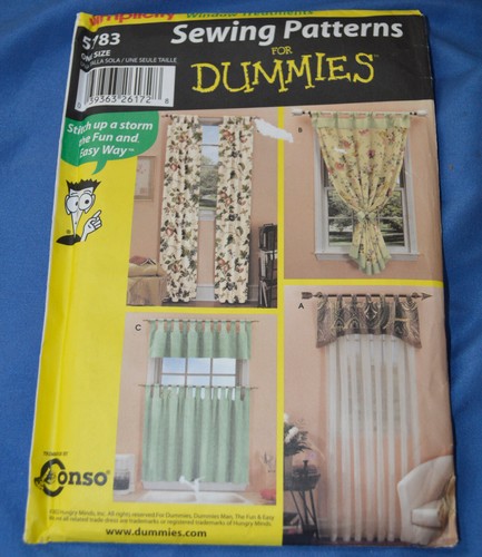 Simplicity Sewing Patterns for Dummies Curtain Pattern 5783 | eBay