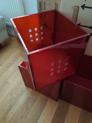 IKEA Lekman Box - rot-transparent | eBay.de