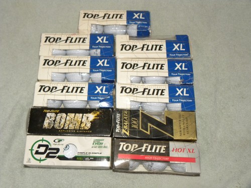 Lot Of Top Flite Golf Balls - NEW - XL, Hot XL, Bomb. D2 and Z Balata ...
