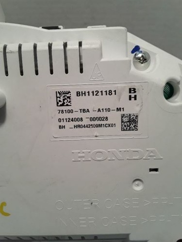 2019 HONDA CIVIC, Speedometer Head/Cluster 78100-TBA-A110-M1 OEM | eBay