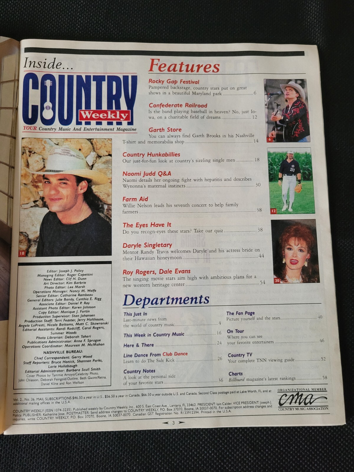 Country Weekly Magazine, Sept 5, 1995, Travis Tritt, Marty Stuart ...
