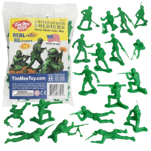 TimMee Processed Plastic Army Men 48pc Green Tim Mee Toy Soldier ...