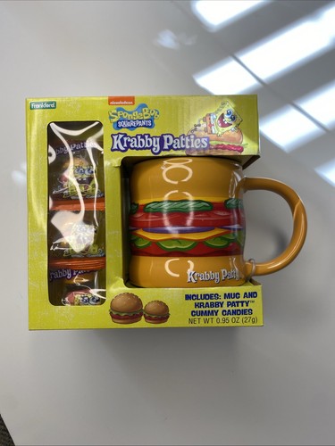 Sponge Bob Square Pants Krabby Patties 14 oz Mug with Candy Gift Set | eBay