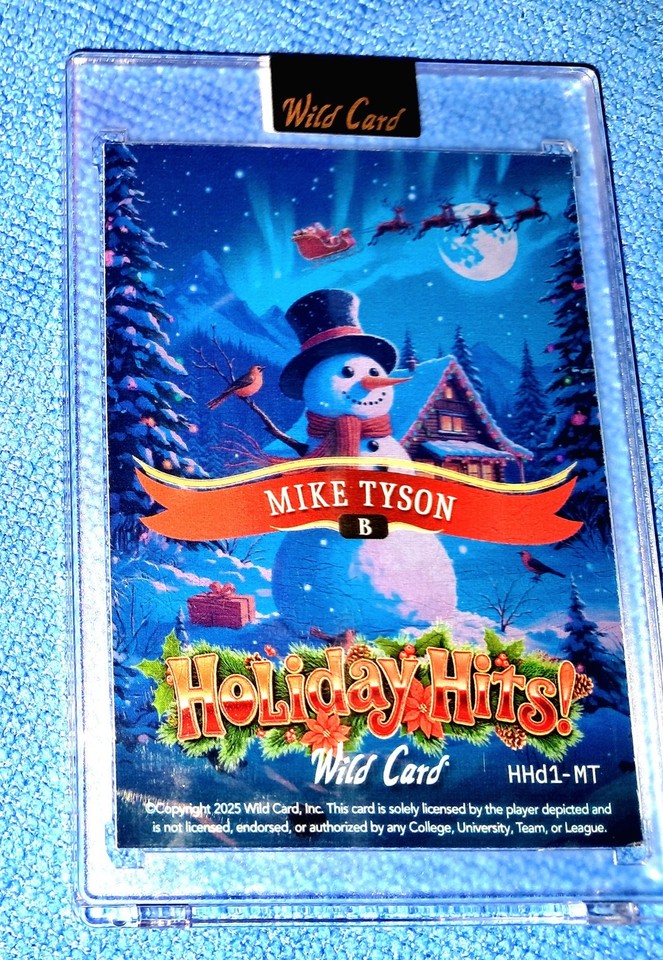 2025 WILD CARD HOLIDAY HITS MIKE TYSON BLUE REFRACTOR SSP /5 | eBay