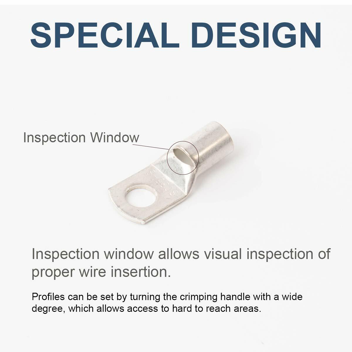 Copper Battery Cable Lugs Marine Grade Electric Wire Eyelet Crimp ...