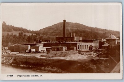 Wilder Vermont VT Postcard RPPC Photo View Of Paper Mills 1914 Posted ...