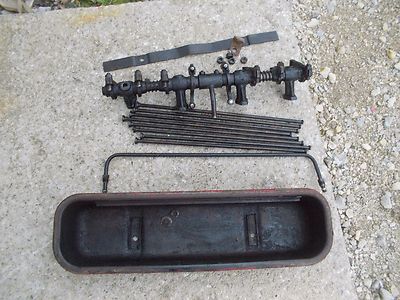 Farmall H HV Tractor engine motor push rod rods rocker arm oil line w ...