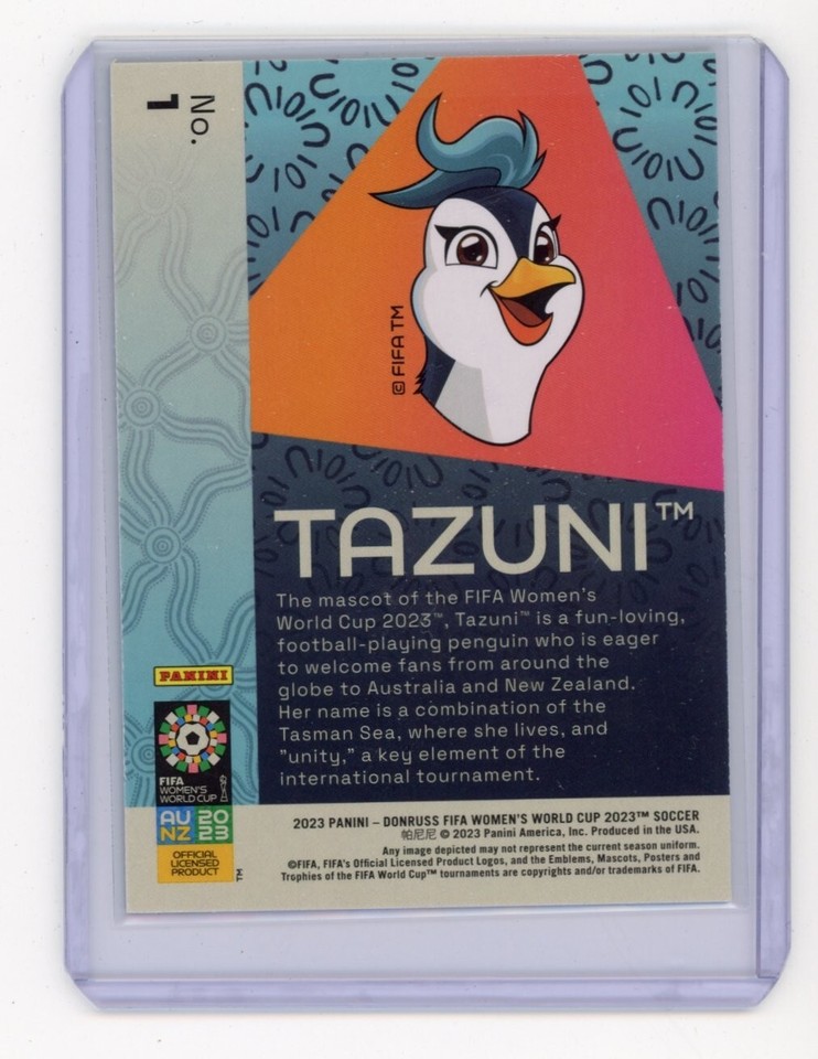 2023 Panini Donruss Women’s World Cup Tazuni Team Mascot #1 SSP DP ...