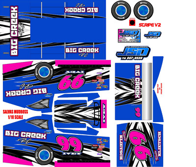 SALVAS MUDBOSS TRAXXAS SLASH STRIPE V2 THEME WRAP KIT | eBay