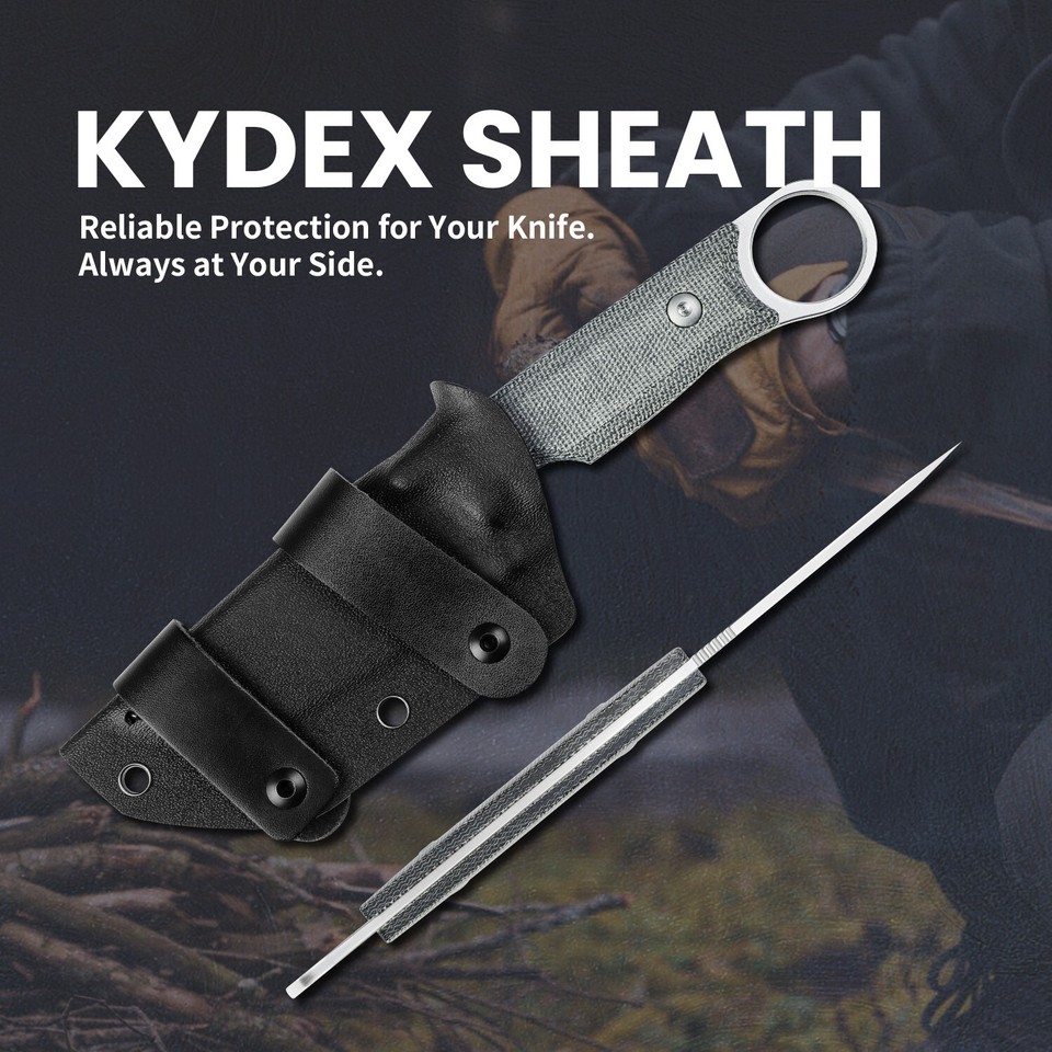 Kizer Cabox Fixed Blade Knife Micarta Handle D2 Steel 1048A1 | eBay