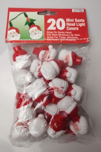 Miniature Plastic Santa Head Christmas String Light Covers - NOS | eBay