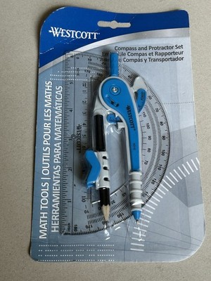 Westcott Math Tools Compass And Protractor Set New In Package | eBay