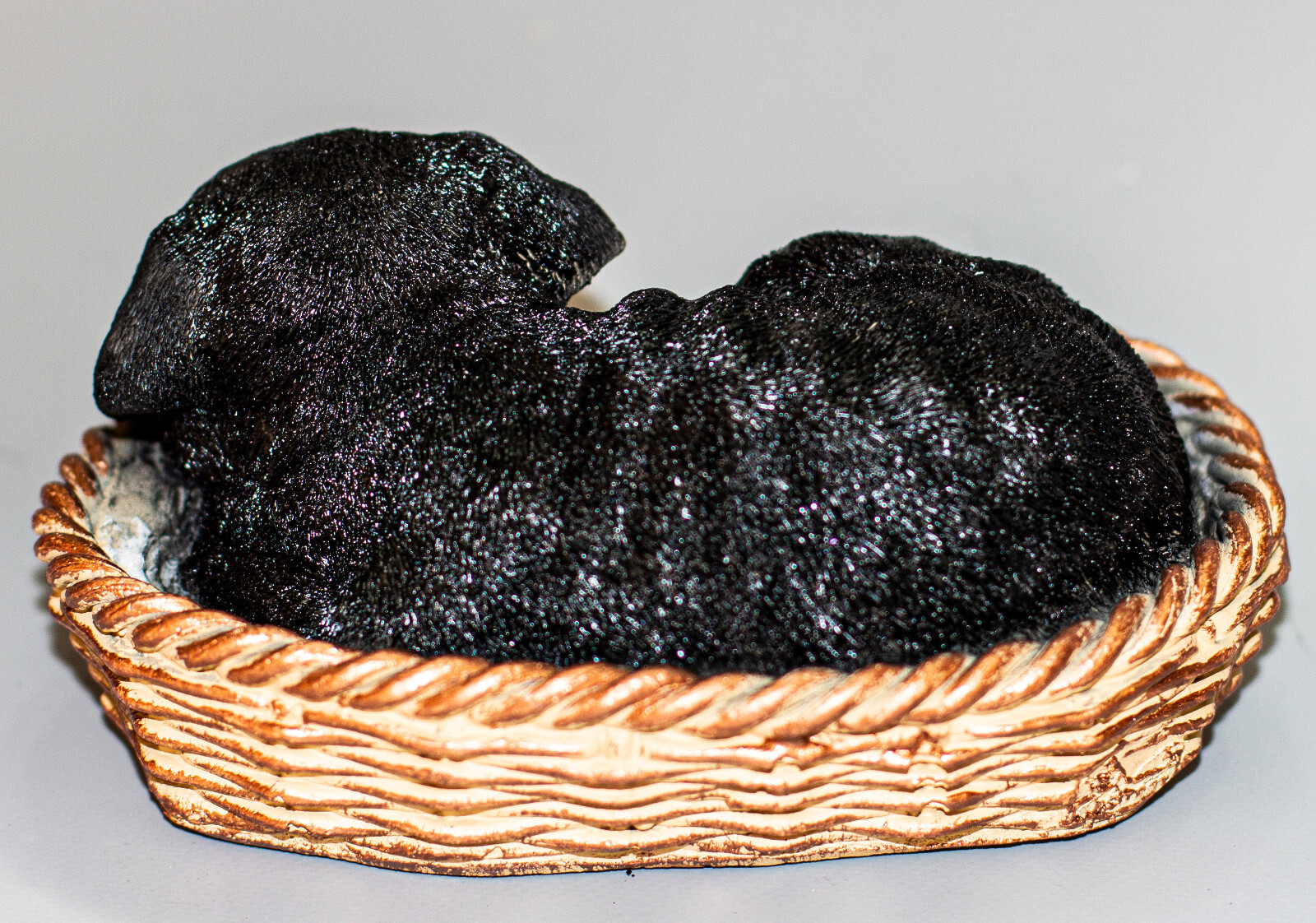 Black Pug Pet Memorial Keepsake Sleeping Dog Animal Grave Decor Garden ...